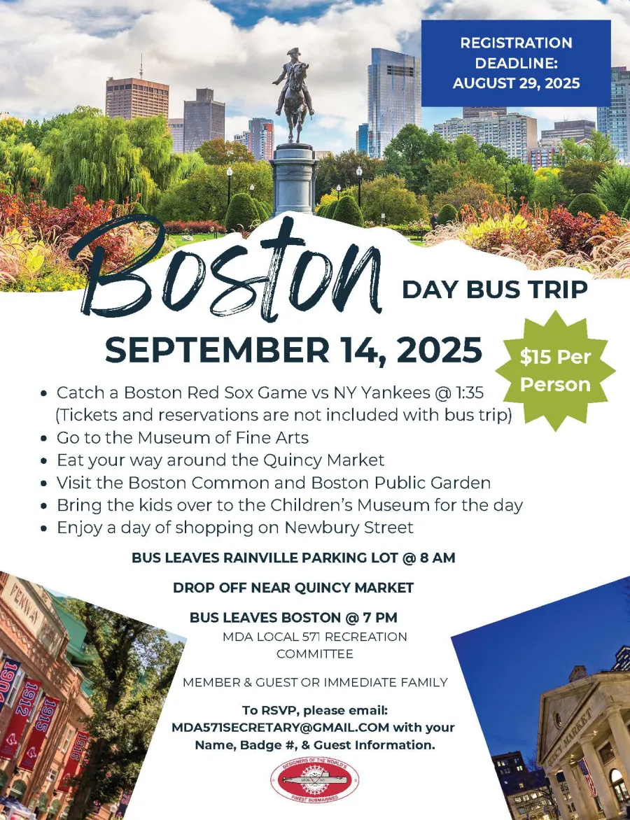 Boston Bus Trip | MDA-UAW Local 571 Region 9A